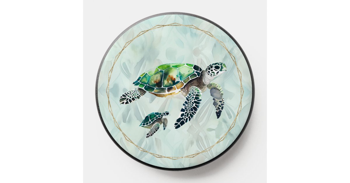 Sea Turtle Pop Socket Popsocket | Zazzle