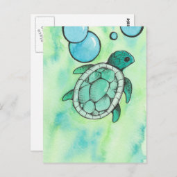 Sea Turtle Postcard | Zazzle