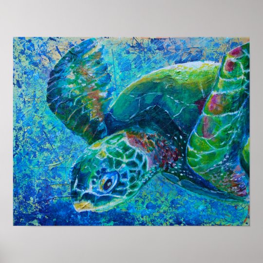 Sea Turtle Poster | Zazzle.com