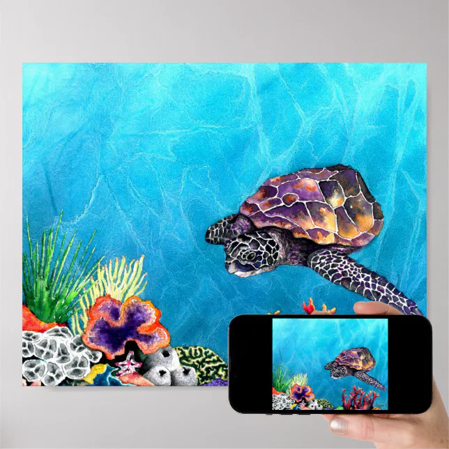 Sea Turtle Poster | Zazzle