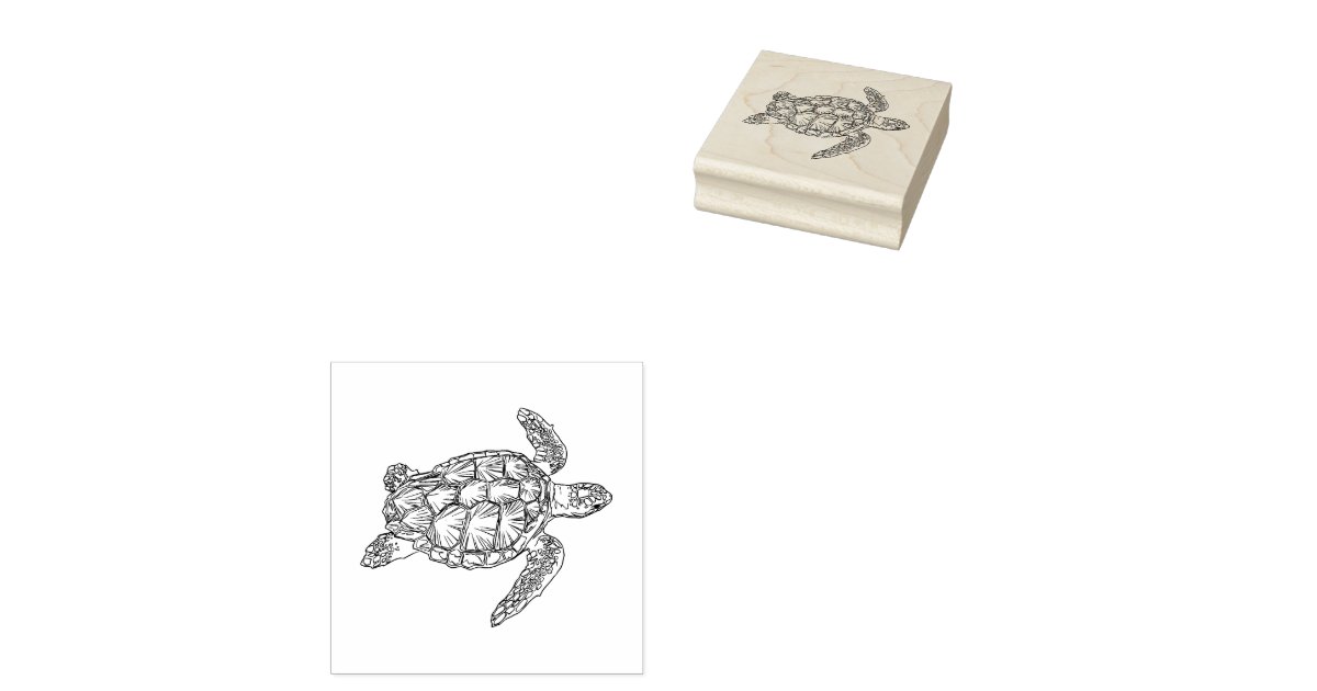 Sea Turtle Rubber Stamp | Zazzle