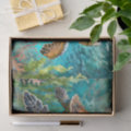 Sea Turtle Seaweed and Coral Decoupage Tissue Paper | Zazzle