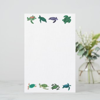 Sea Turtle stationary Stationery | Zazzle