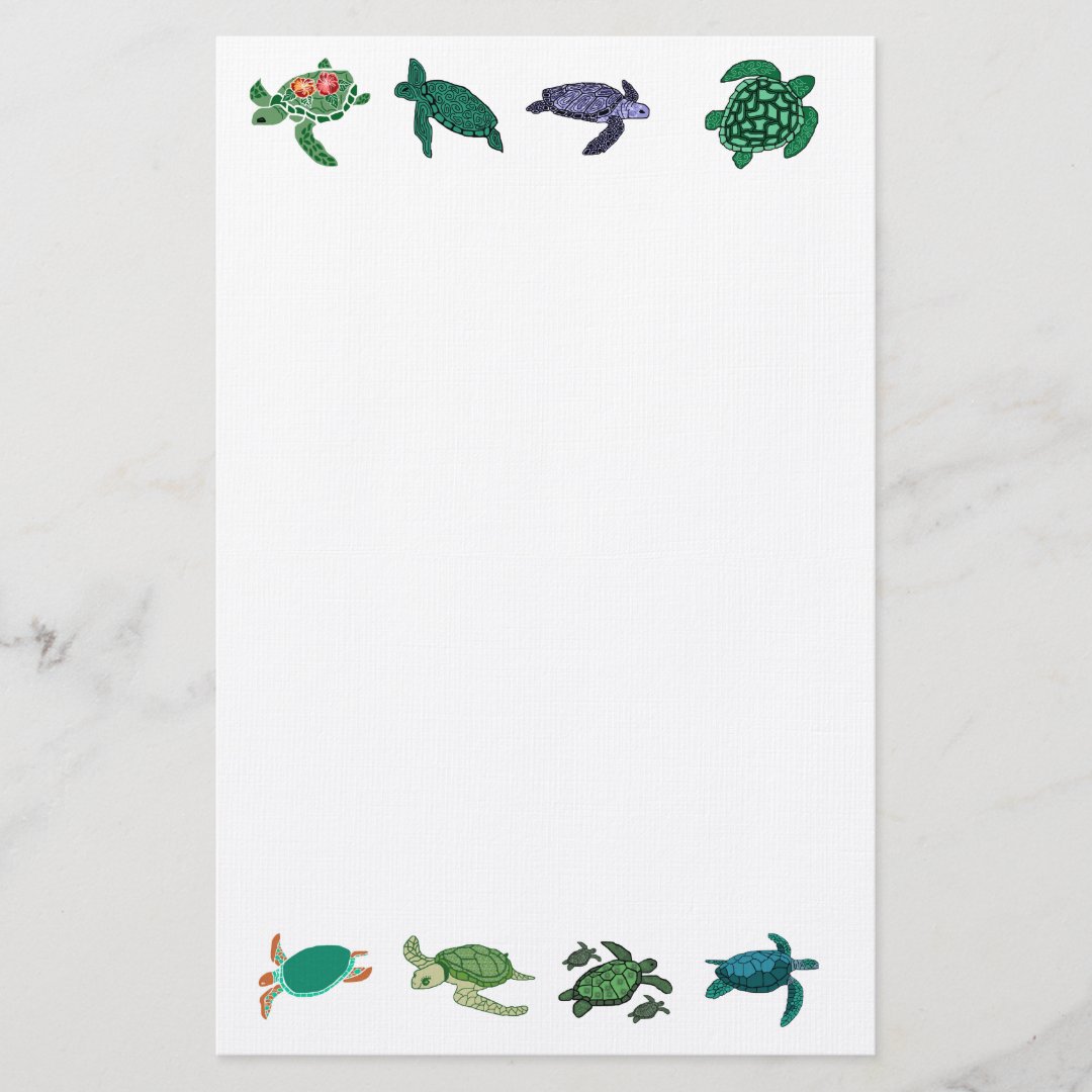 Sea Turtle stationary Stationery | Zazzle