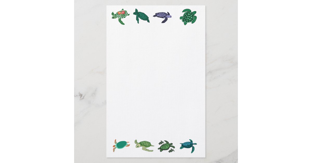 Sea Turtle stationary Stationery | Zazzle