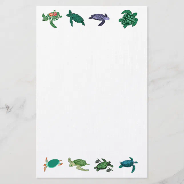 Sea Turtle stationary Stationery | Zazzle