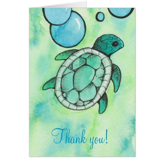 Sea Turtle Thank You Notes | Zazzle.com