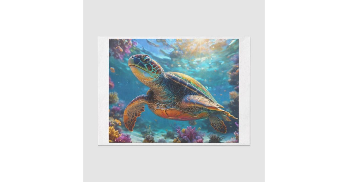 Sea Turtle Tissue Paper | Zazzle