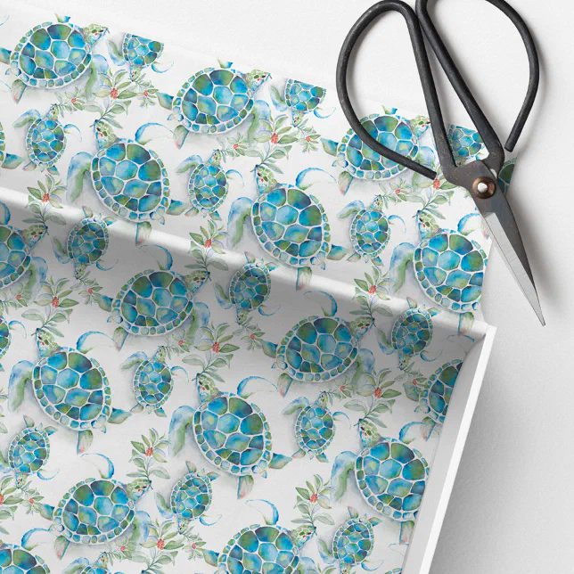Sea Turtle Tissue Paper Tropical Beach Christmas | Zazzle