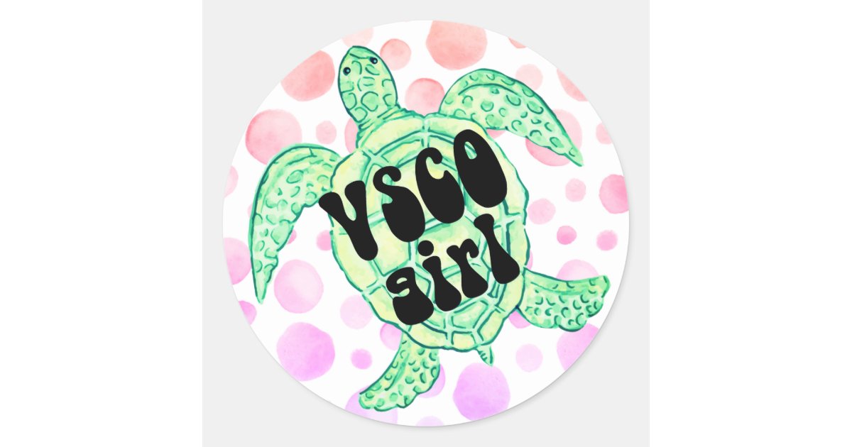 Sea turtle vsco girl Sticker | Zazzle