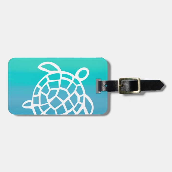 Sea Turtle Watercolor Ocean Luggage Tag | Zazzle.com