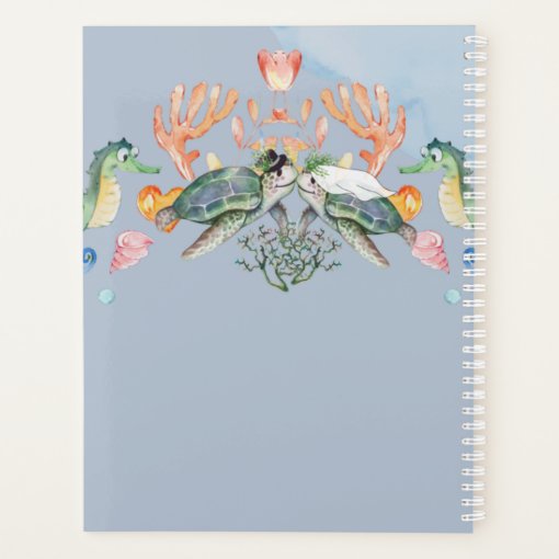 Sea Turtle Wedding Featuring Bride and Groom Planner | Zazzle
