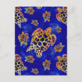Sea Turtles Batik African Art Postcard | Zazzle