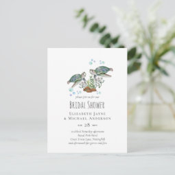 Sea Turtles Beach Wedding Postcard | Zazzle