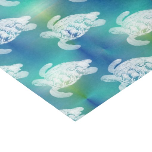 Sea Turtles Blue Aqua Tissue Paper | Zazzle