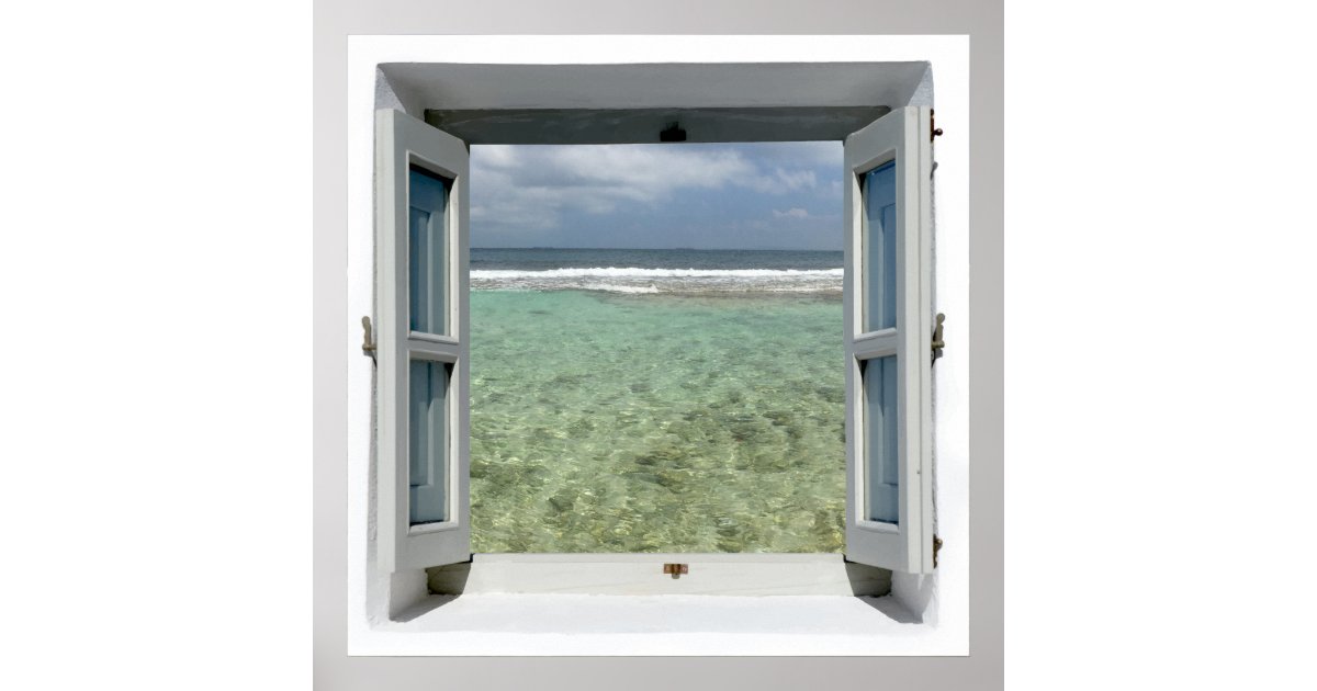 Sea View Window Poster | Zazzle