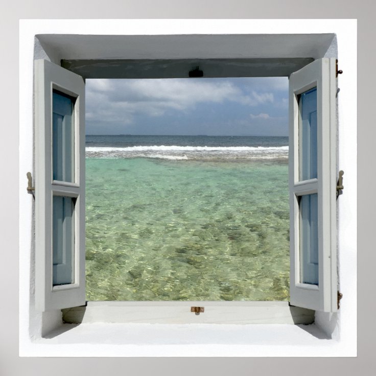 Sea View Window Poster | Zazzle