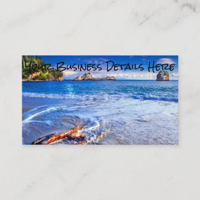 Sea Wave Beach Ocean View Business Card | Zazzle
