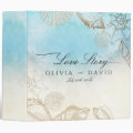 Sea Wedding Summer Blue Ocean Beach Wedding 3 Ring Binder | Zazzle