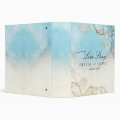 Sea Wedding Summer Blue Ocean Beach Wedding 3 Ring Binder | Zazzle