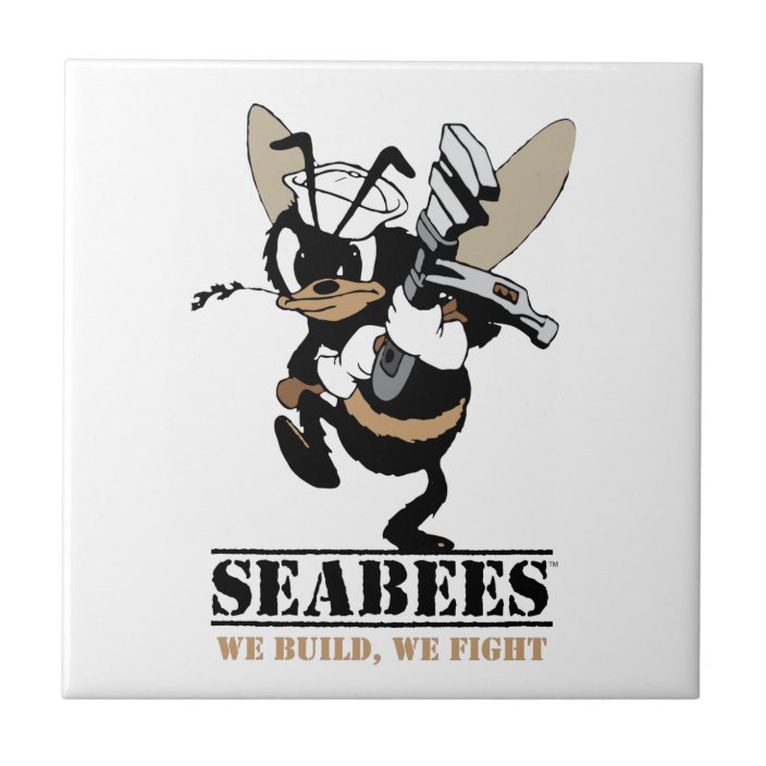Seabees We build We Fight Ceramic Tile | Zazzle