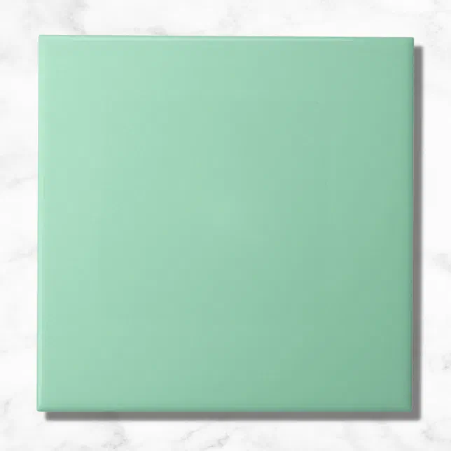 Seafoam Green Solid Color Ceramic Tile | Zazzle