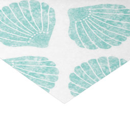 Seafoam Seashell Pattern Tissue Paper | Zazzle