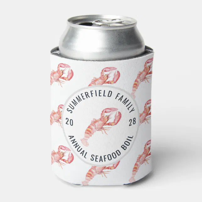 Seafood Boil Personalized Lobster Crawfish Party Can Cooler | Zazzle