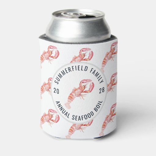 Seafood Boil Personalized Lobster Crawfish Party Can Cooler | Zazzle