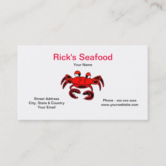 Seafood Business card | Zazzle.com