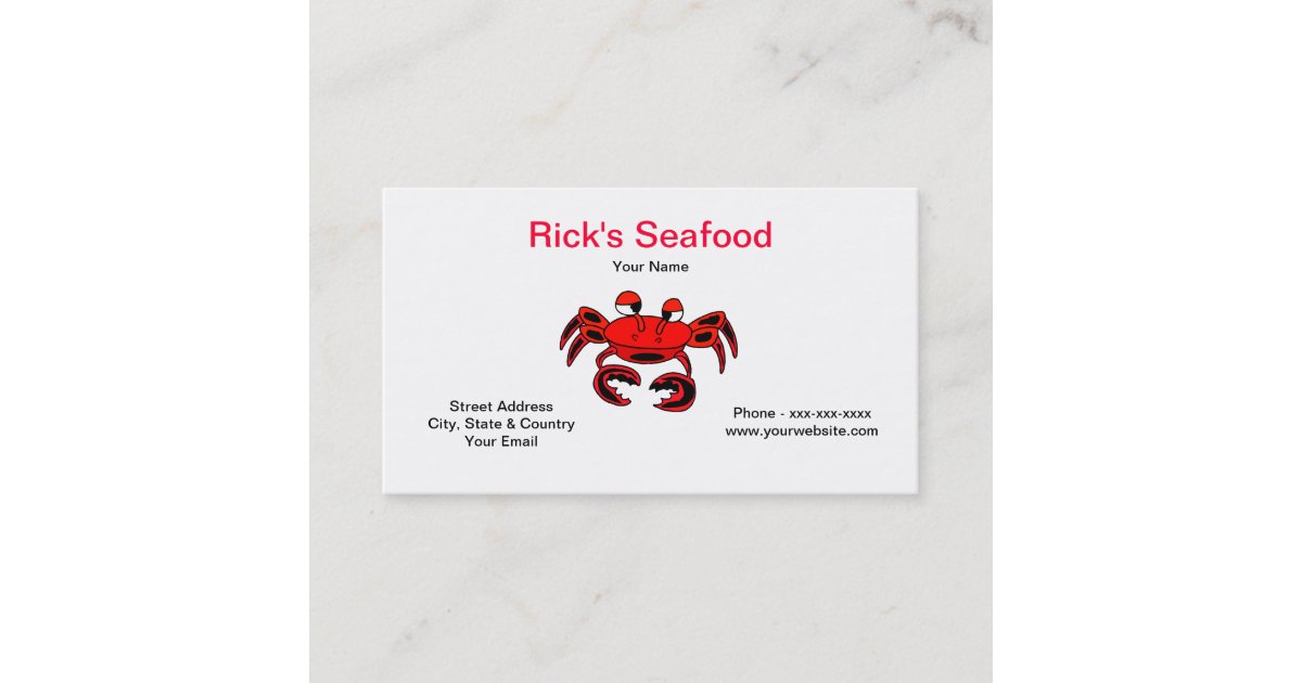 Seafood Business card | Zazzle