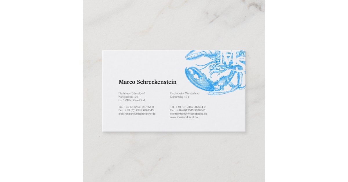 Seafood Business Card | Zazzle