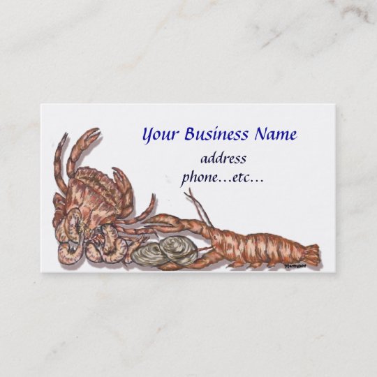 Seafood Business Card | Zazzle.com
