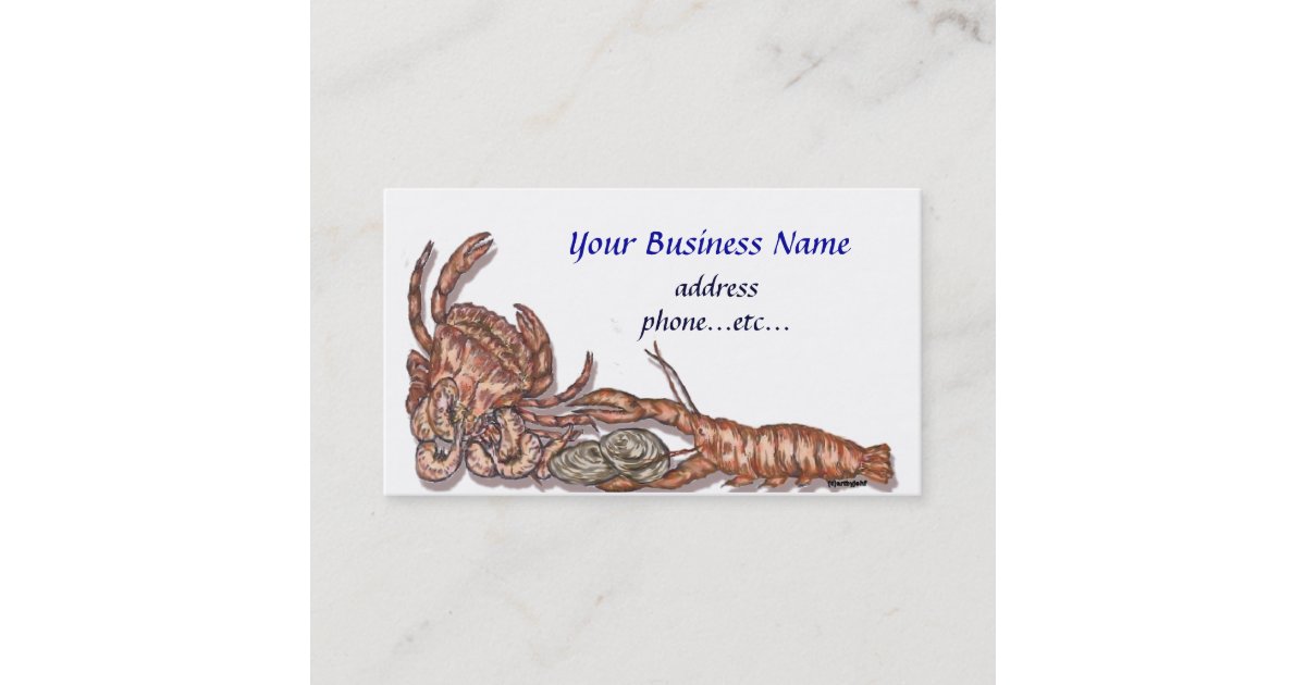 Seafood Business Card | Zazzle