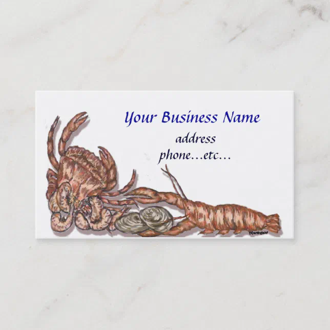Seafood Business Card | Zazzle