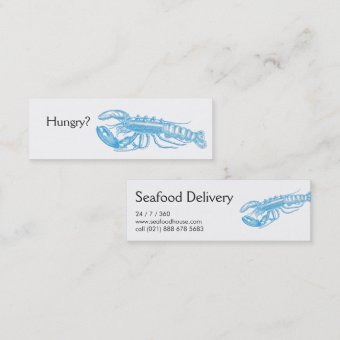 Seafood delivery mini business card | Zazzle