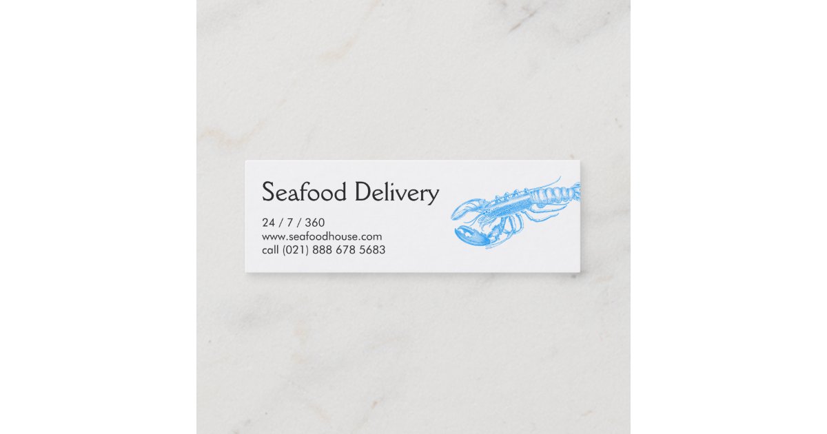 Seafood delivery mini business card | Zazzle