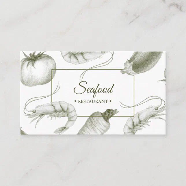 Seafood Restaurant Business Card | Zazzle