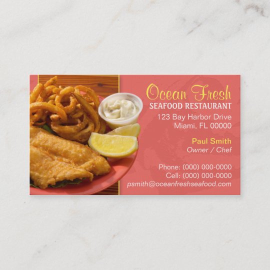 Seafood Restaurant Business Card | Zazzle.com