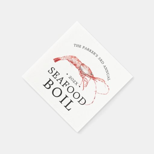 Seafood/Shrimp Boil Themed Party Napkins | Zazzle