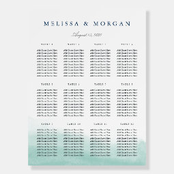 Seaglass Tides Wedding Seating Chart Sign | Zazzle