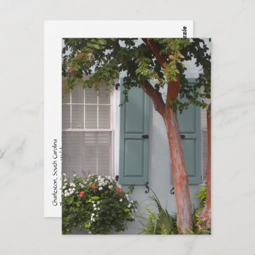 Seagreen Shutters Postcard | Zazzle