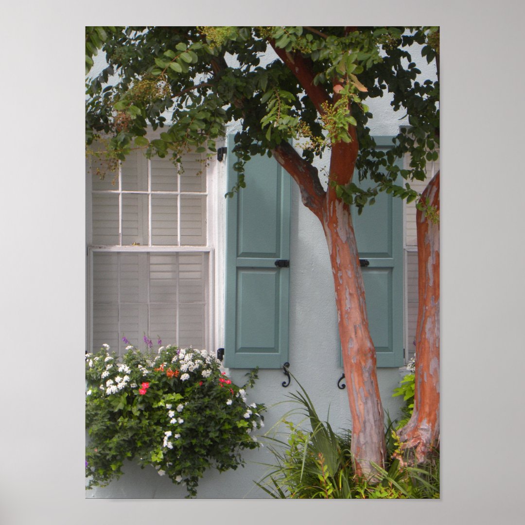 Seagreen Shutters Poster | Zazzle