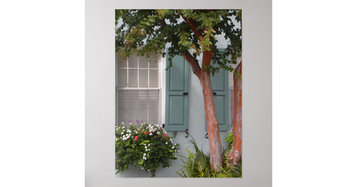Seagreen Shutters Poster | Zazzle