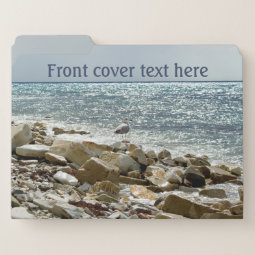 Seagull and sea file folder | Zazzle