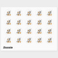 Seagull at Fishing with Fishing rod Classic Round Sticker | Zazzle