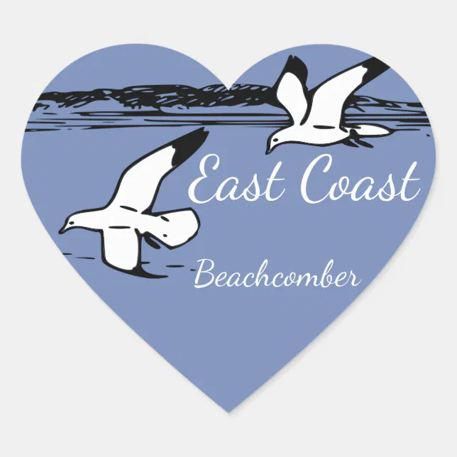 Seagull Beach East Coast Beachcomber sticker | Zazzle