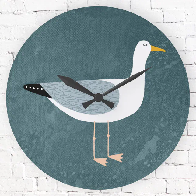 Seagull Nautical Large Clock | Zazzle
