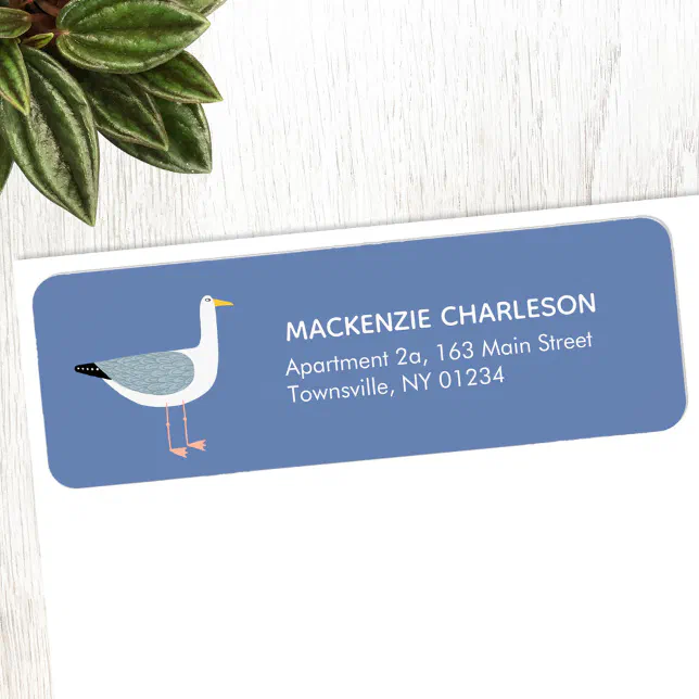 Seagull Return Address Label | Zazzle