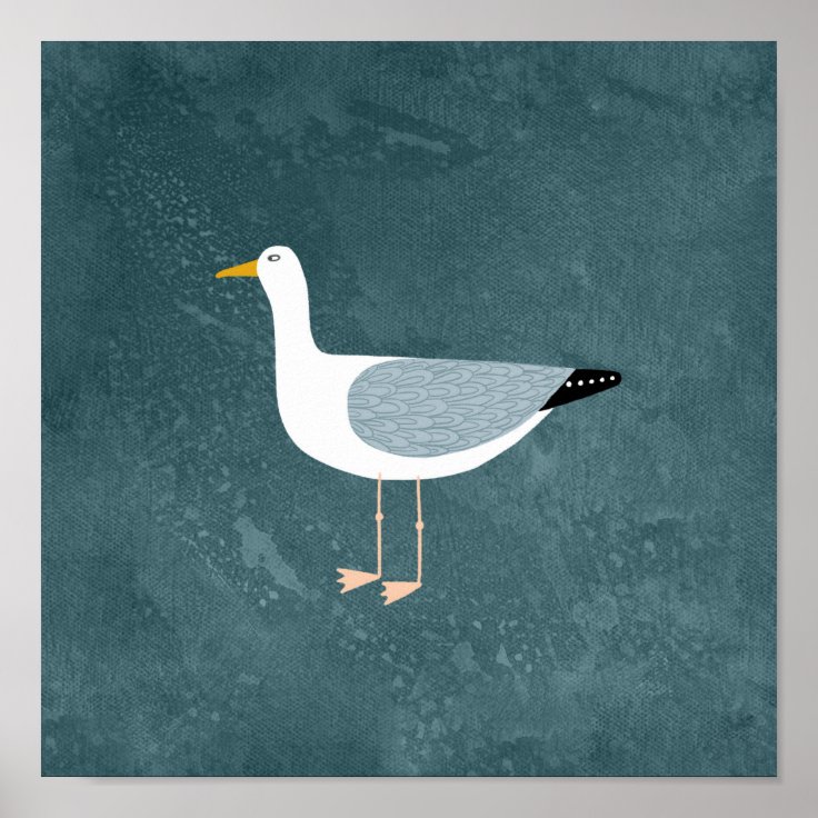 Seagull Standing Poster | Zazzle